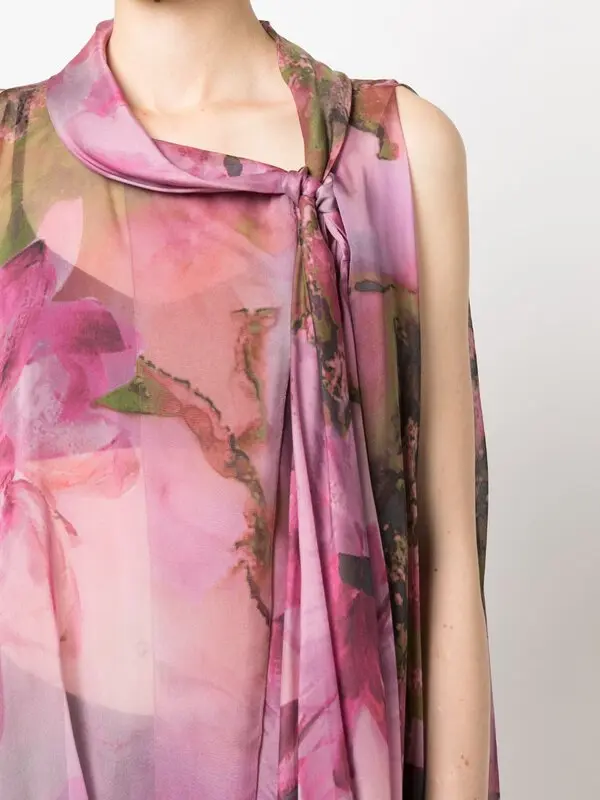 Alberta Ferretti Floral-print Silk Blouse