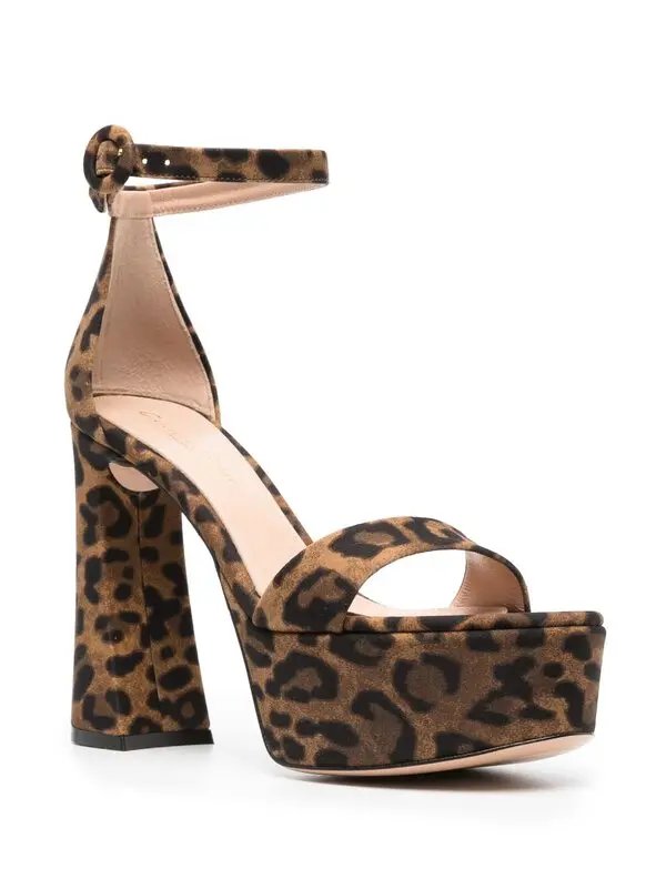 GIANVITO ROSSI Holly 120mm Leopard-print Sandals