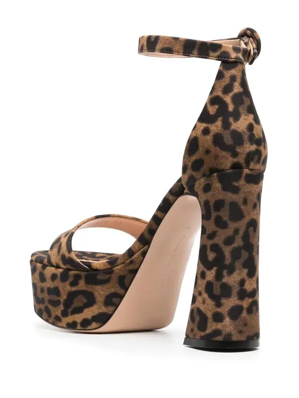 GIANVITO ROSSI Holly 120mm Leopard-print Sandals