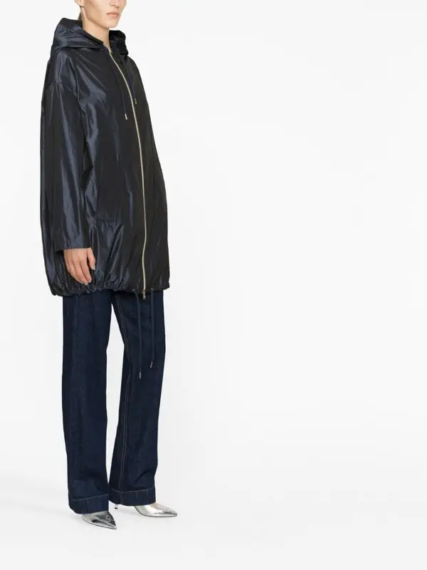 Herno Techno Taffeta Parka Coat - Blue
