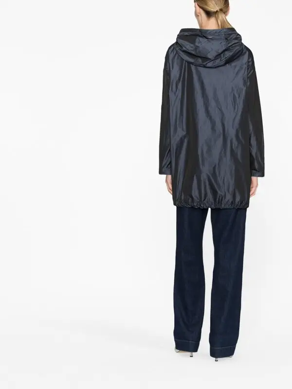 Herno Techno Taffeta Parka Coat - Blue