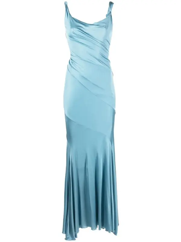 Blumarine Knot-detail Maxi-length Dress