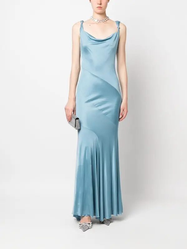 Blumarine Knot-detail Maxi-length Dress