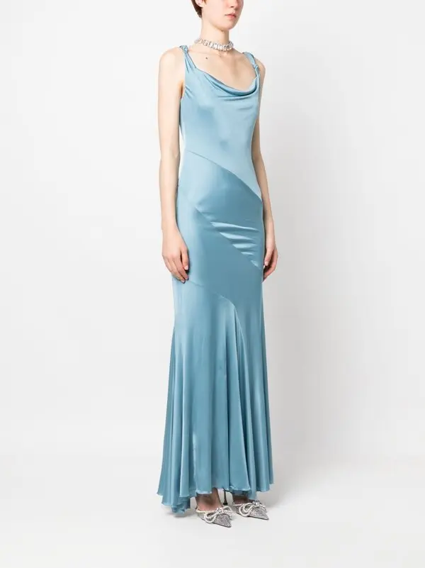 Blumarine Knot-detail Maxi-length Dress