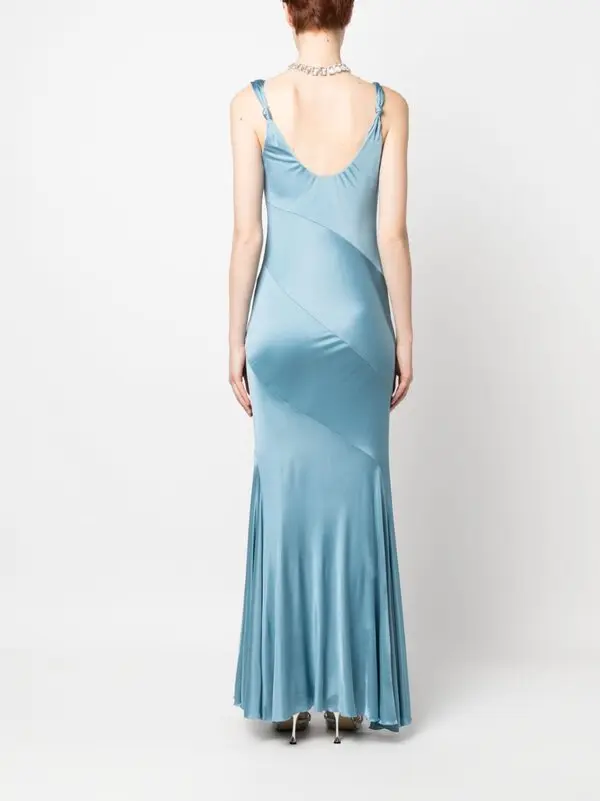 Blumarine Knot-detail Maxi-length Dress