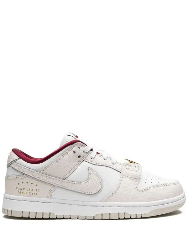 Nike Dunk Low Just Do It Sneakers - White/team Red/photon Dust/phantom
