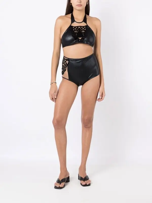 BRIGITTE Leopard-appliqué Bikini Set