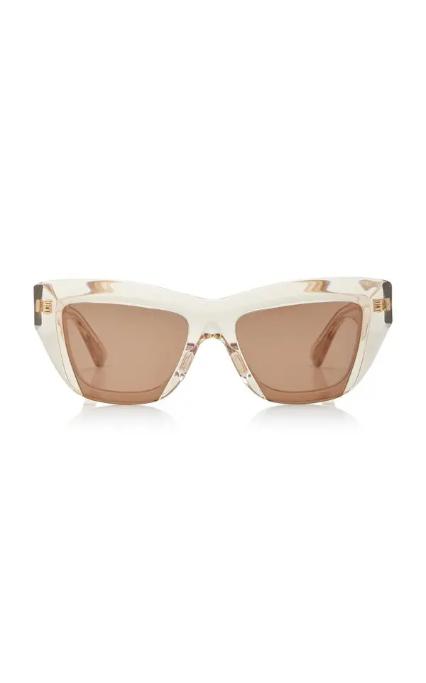 Bottega Veneta cat eye sunglasses OS Bottega Veneta Sharp Cat-Eye Acetate Sunglasses Os - Yellow  main image 2
