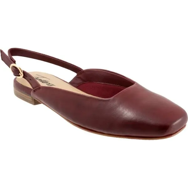 Trotters Holly Slingback Flat - Sangria