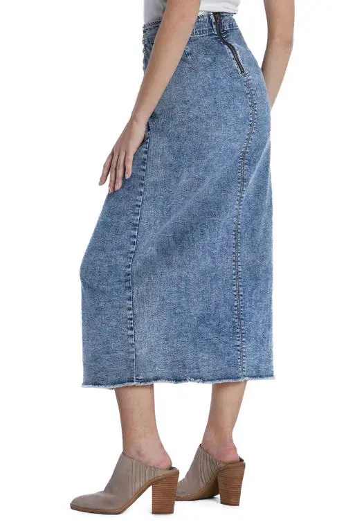 WASH LAB DENIM Side Hustle Skirt - Heidi Blue
