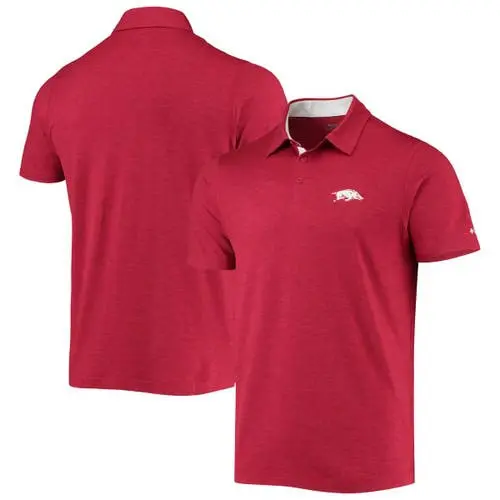 Columbia Arkansas Razorbacks Tech Trail Omni-shade Polo