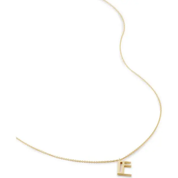 Monica Vinader Initial Pendant Necklace - 18ct Gold Vermeil/ss- E
