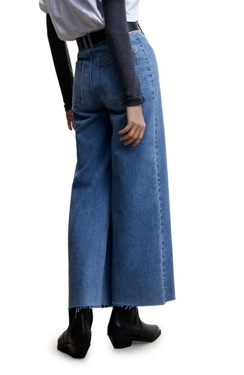 Mango High-waist Culotte Jeans