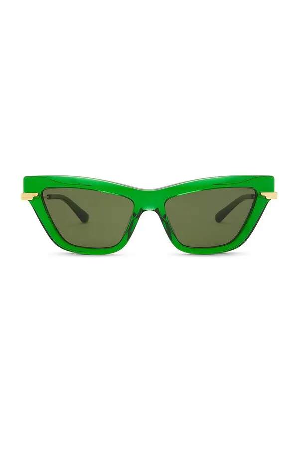 Bottega Veneta Combi Cat Eye Sunglasses - Transparent Btv Green