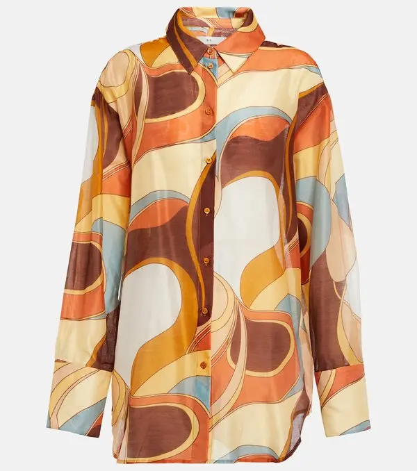 SIR. Printed Cotton And Silk Shirt