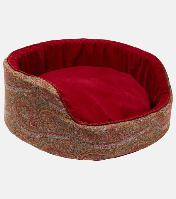 Etro Fausse Jacquard Dog Bed - Red