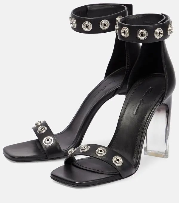 Rick Owens Leather Ankle Strap Sandals