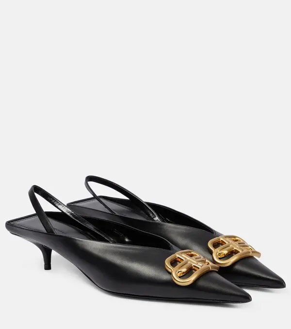 Balenciaga Square Knife Slingback Mules