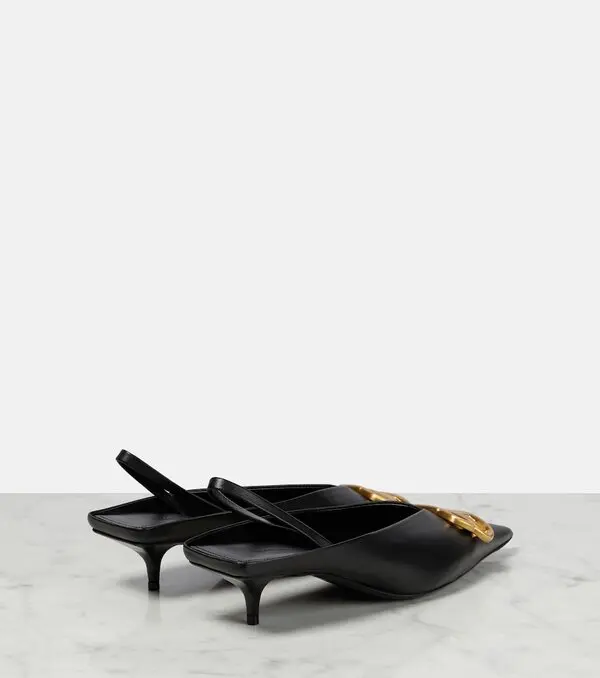Balenciaga Square Knife Slingback Mules