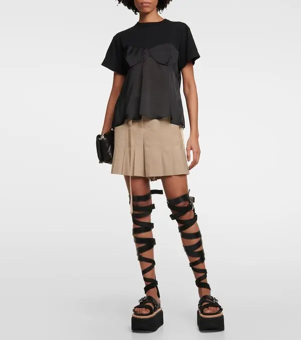 Sacai Lace-up Leather Sandals