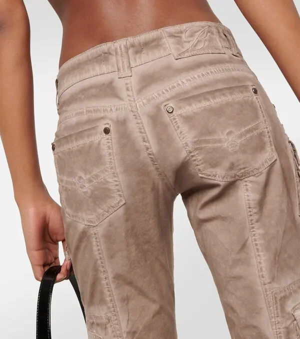 Blumarine Embellished Low-rise Flared Jeans - Neutrals