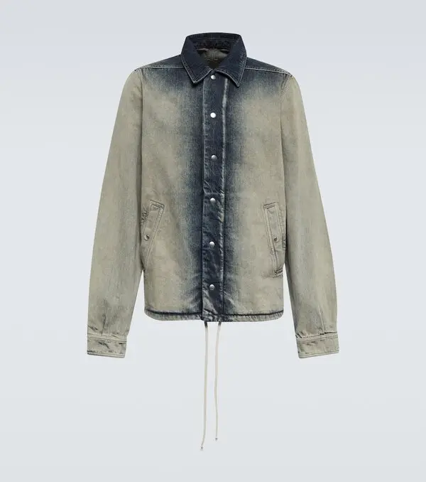 Rick Owens Faded Denim Shirt Jacket