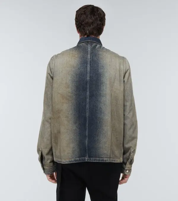 Rick Owens Faded Denim Shirt Jacket