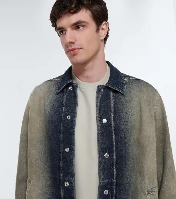 Rick Owens Faded Denim Shirt Jacket