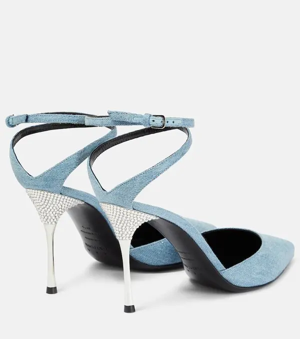 AREA X Sergio Rossi Marquise Denim Pumps