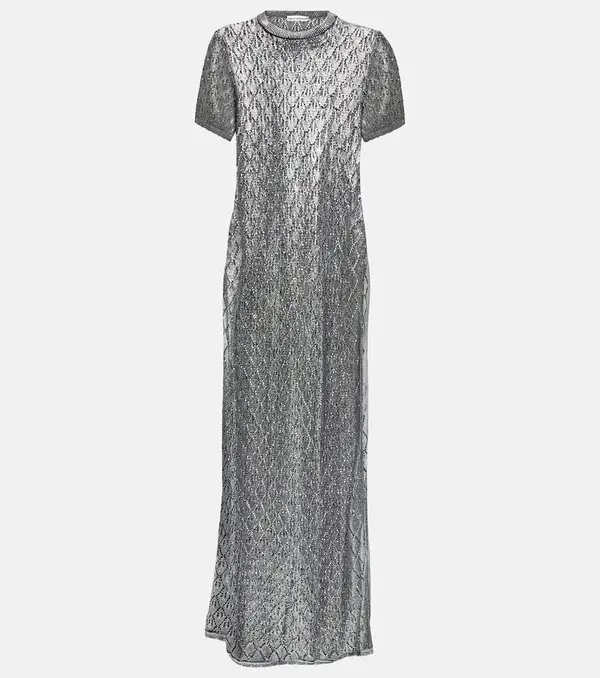 Rabanne Metallic Knit Maxi Dress