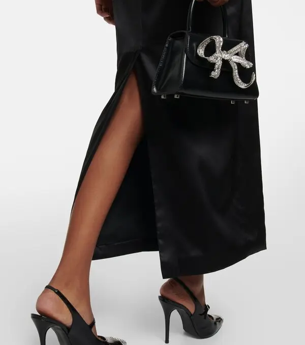 Alessandra Rich Silk-blend Satin Maxi Dress