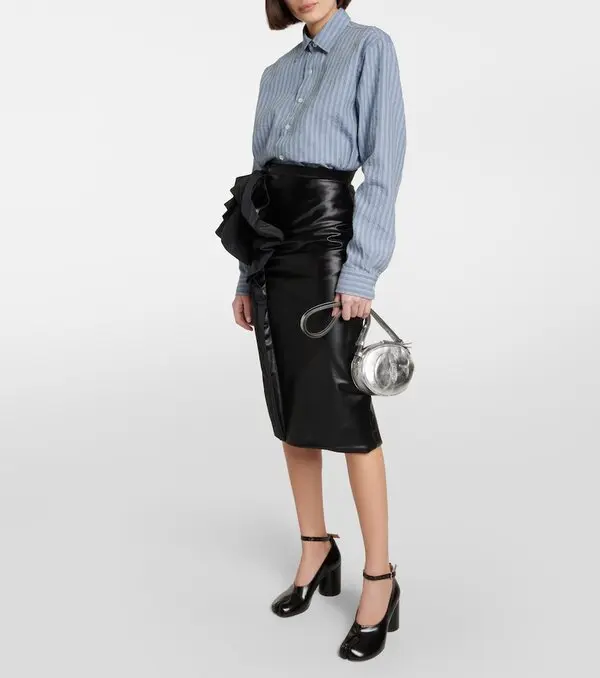 Maison Margiela Tabi Camera Cross-Body Bag In Silver - 30