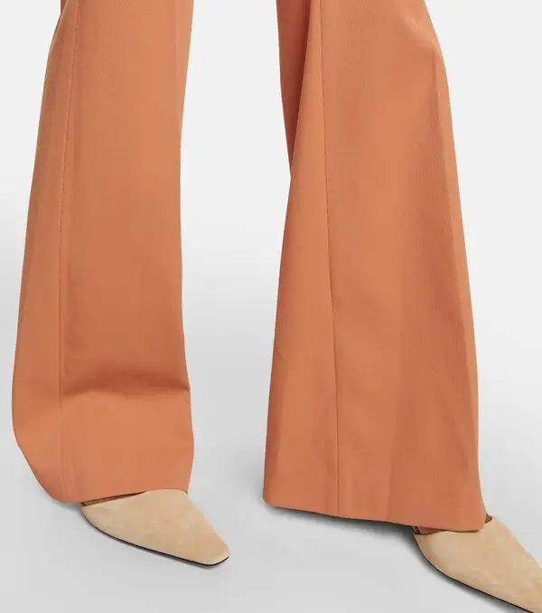 JOSEPH Aveline High-rise Flared Gabardine Pants