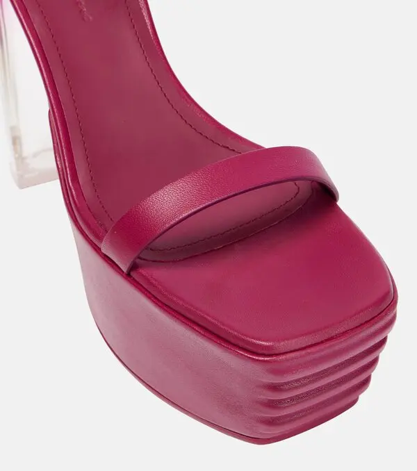 Rick Owens Minimal Leather Platform Sandals - Pink