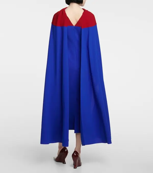 ROKSANDA Elina Cape Midi Dress - Blue