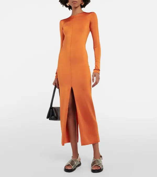 Marni Jersey Midi Dress - Orange