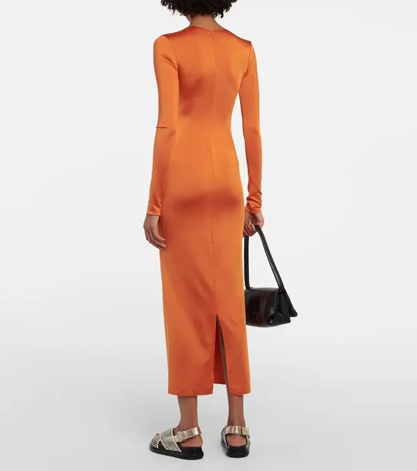 Marni Jersey Midi Dress - Orange