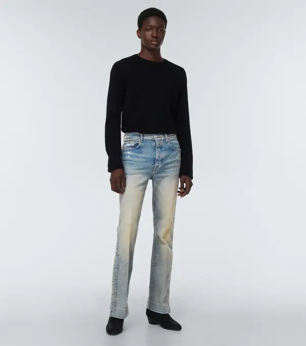 Amiri Distressed Embellished Denim Jeans