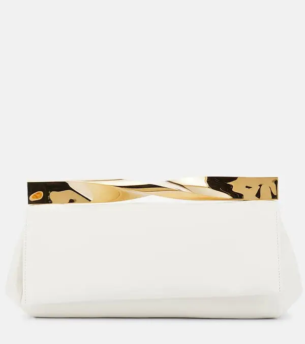 AQUAZZURA Twist Leather Clutch