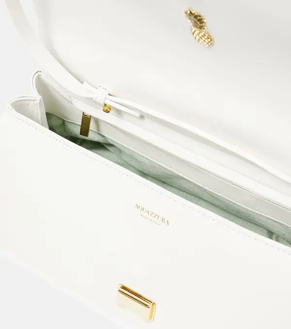 AQUAZZURA Twist Leather Clutch
