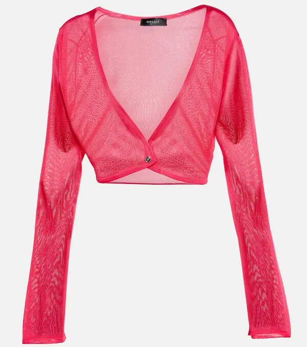 Versace Medusa Crop Cardigan - Pink