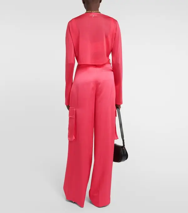 Versace Medusa Crop Cardigan - Pink