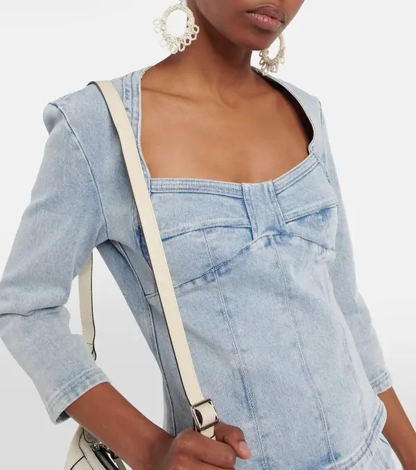 Isabel Marant Vanio Bleached Denim Top