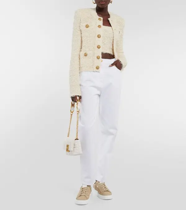 Balmain B Court Perforated Leather Sneakers