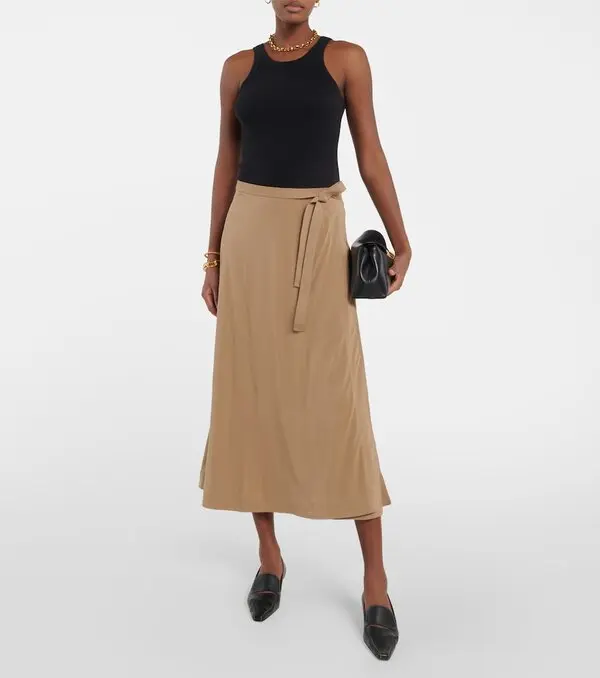 TOTEME Jersey Wrap Skirt - Beige