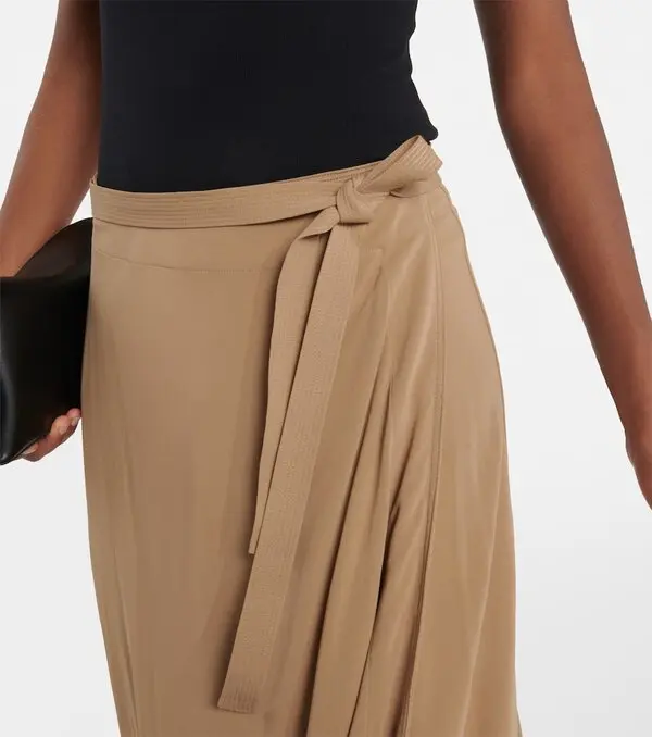 TOTEME Jersey Wrap Skirt - Beige