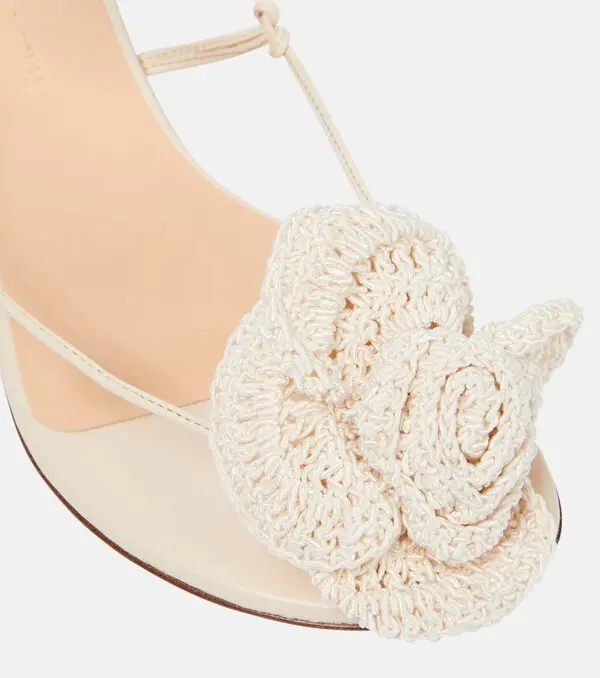 Magda Butrym Crochet And Leather Sandals - Beige