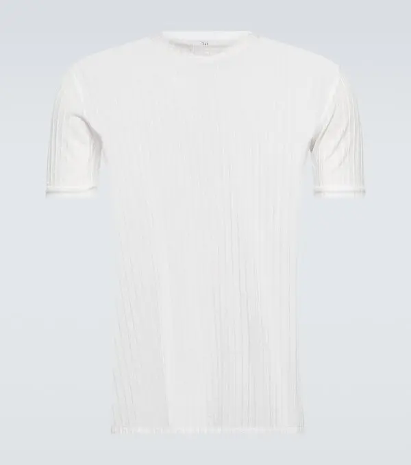 WINNIE N.Y.C Striped Cotton-blend Jersey T-shirt - White