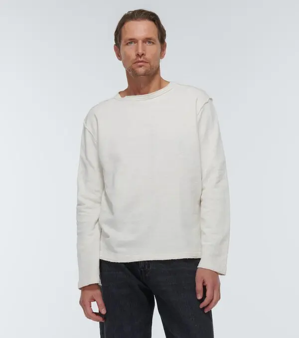 Our Legacy Inverted Hemp And Cotton Sweatshirt In White - 40% Off