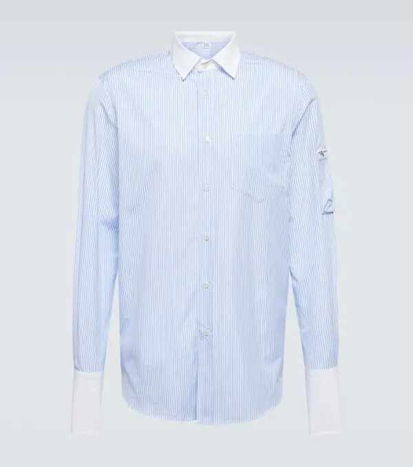 WINNIE N.Y.C Striped Cotton Poplin Shirt